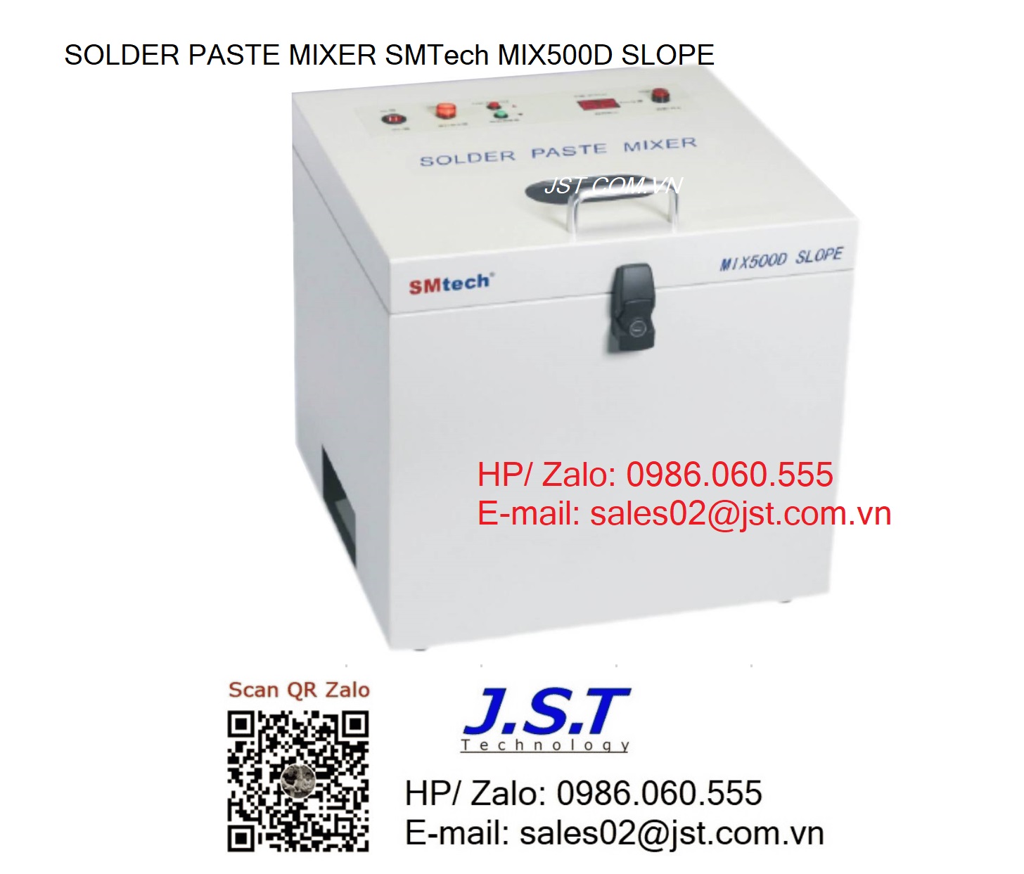 SOLDER PASTE MIXER SMTECH MIX500D SLOPE
